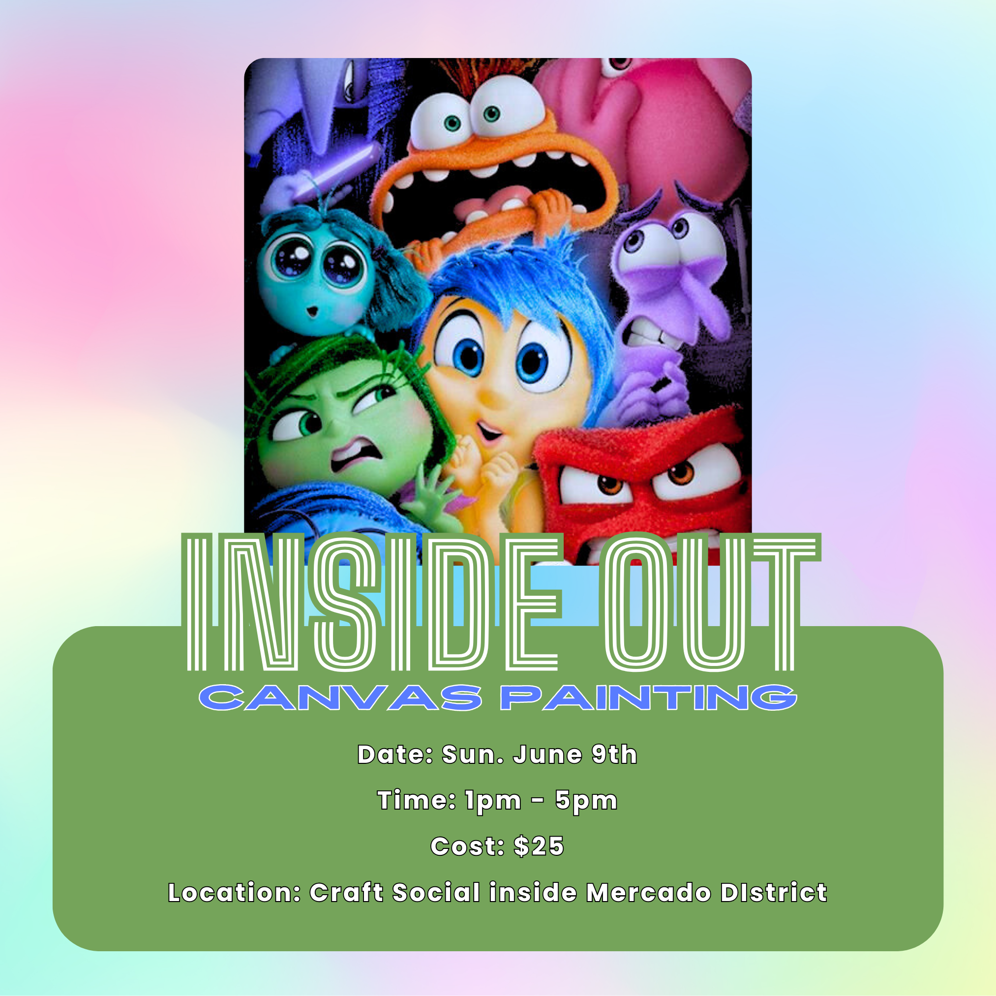 Inside Out Canvas Painting | Craft Social